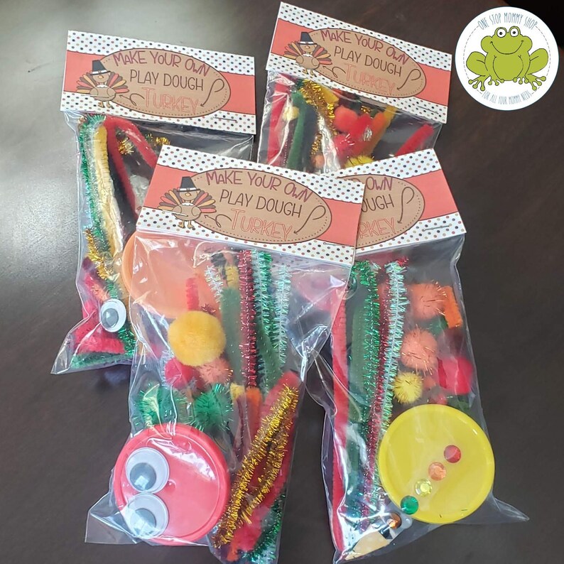 Make Your Own Turkey Play Dough Bag Topper: Printable (PDF & PNG ...
