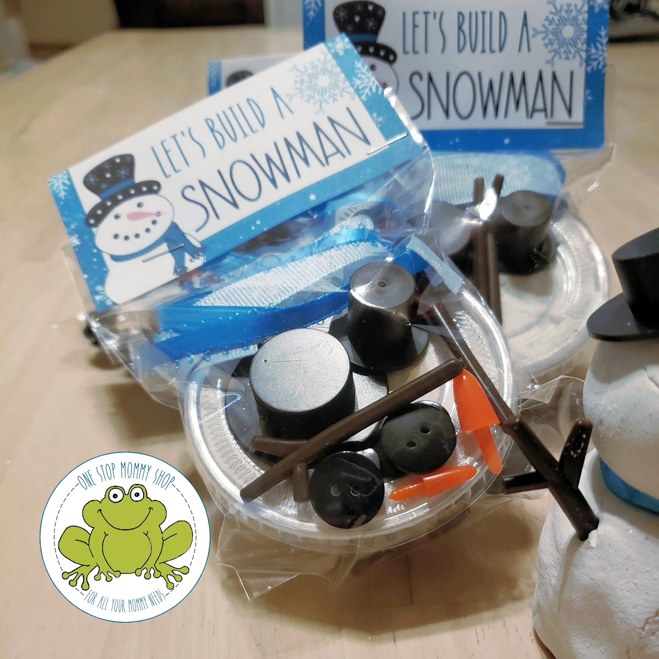 Let's Build a Snowman Bag Topper: Printable Winter Party Favor (PDF ...