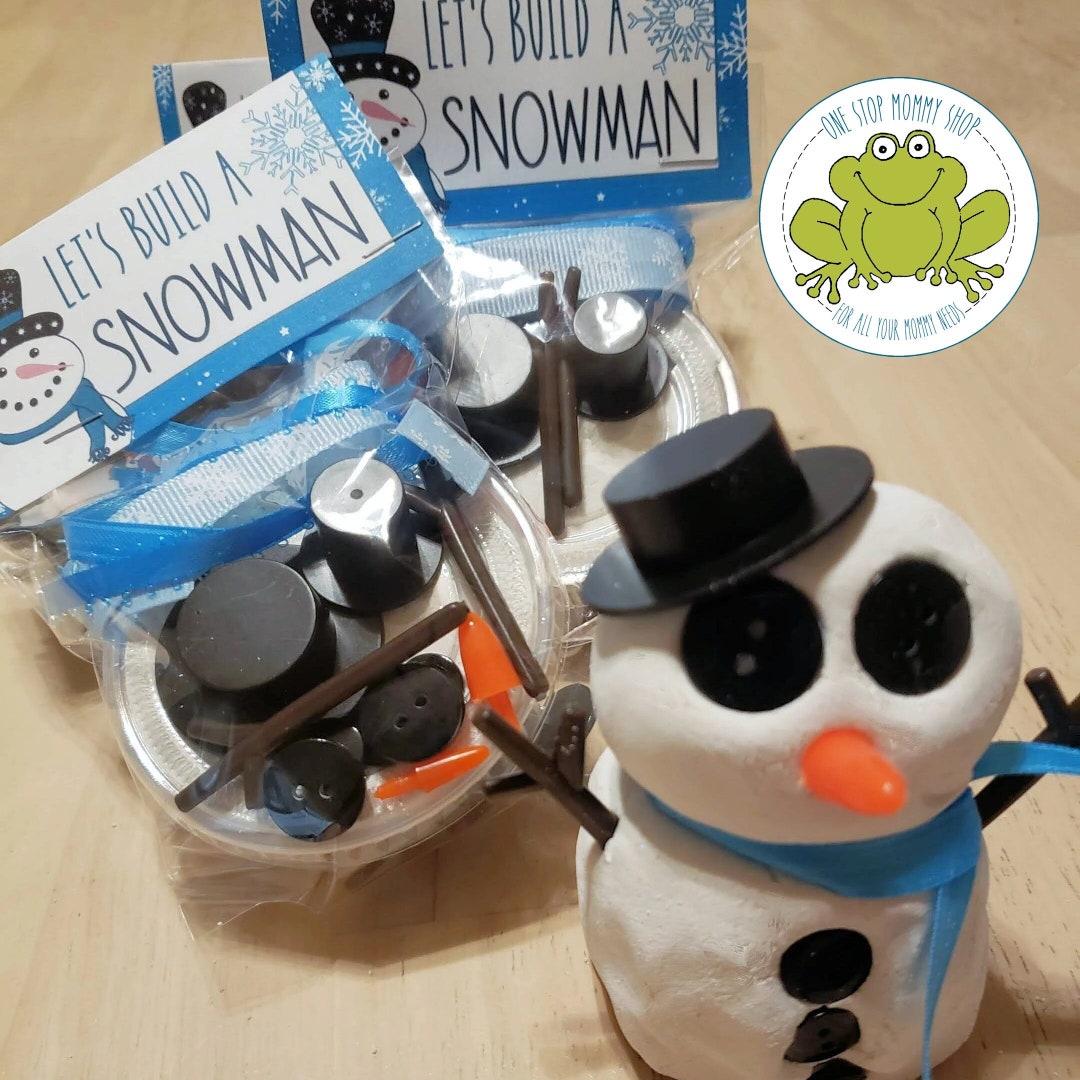 Let's Build a Snowman Bag Topper: Printable Winter Party Favor (PDF ...