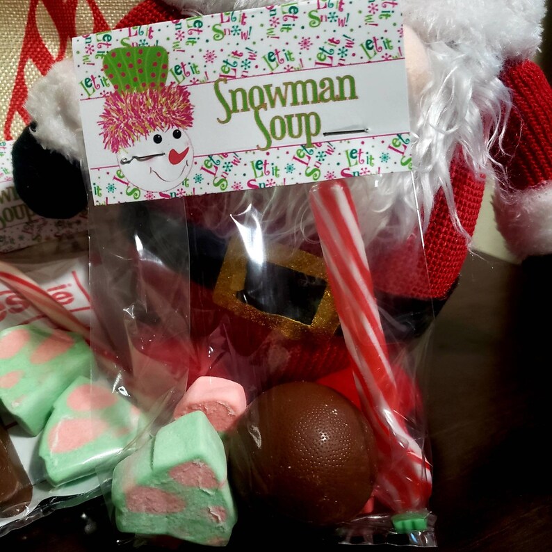 Snowman Soup Printable Bag Topper Print Home Christmas - Etsy