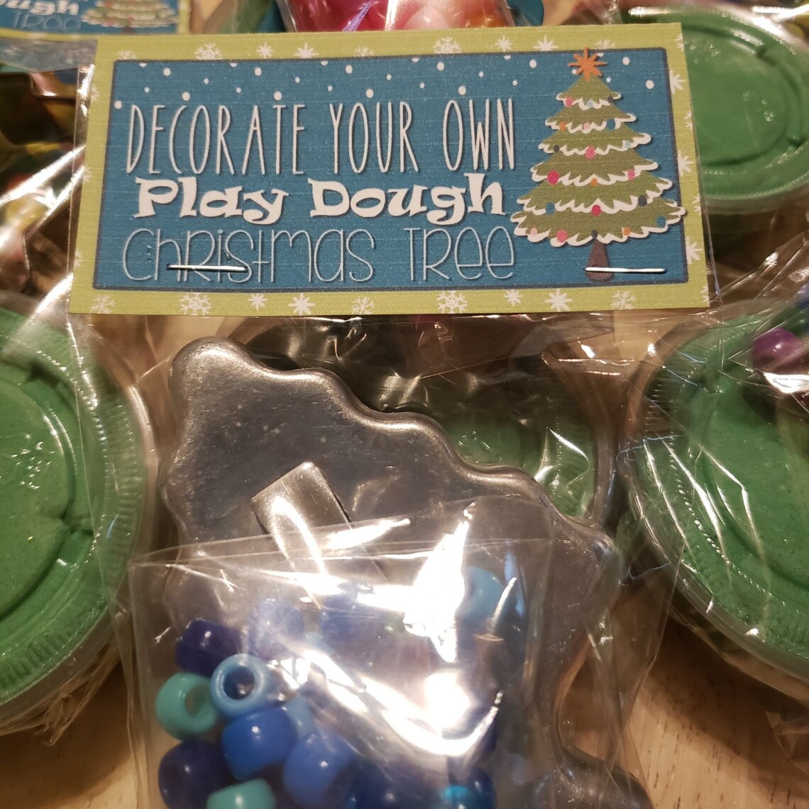 Decorate Your Own Play Dough Christmas Tree Printable Bag - Etsy