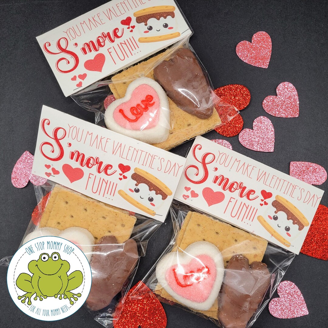 Valentine's Day S'more Treat Bag Topper: Classroom Party Favor (PDF ...