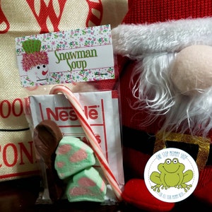 Snowman Soup Printable Bag Topper - Print at Home - Christmas Party ...