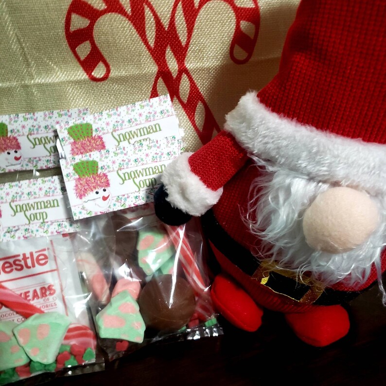 Snowman Soup Printable Bag Topper Print Home Christmas - Etsy