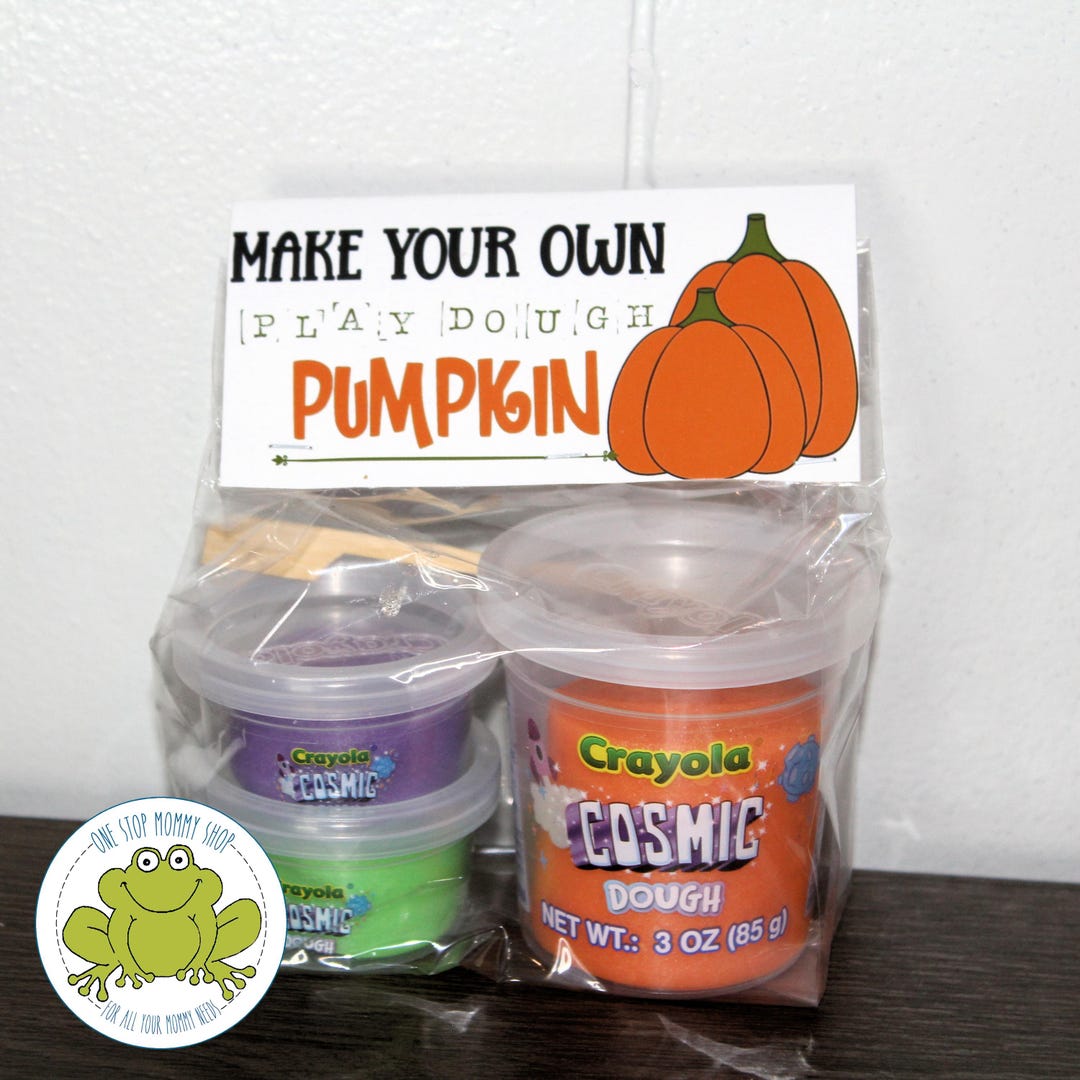 Play Dough Pumpkin Bag Topper: Printable Party Favor (PDF & PNG ...