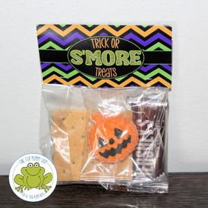Halloween Bag Topper: Trick or S'more Treats Party Favor (PDF & PNG ...