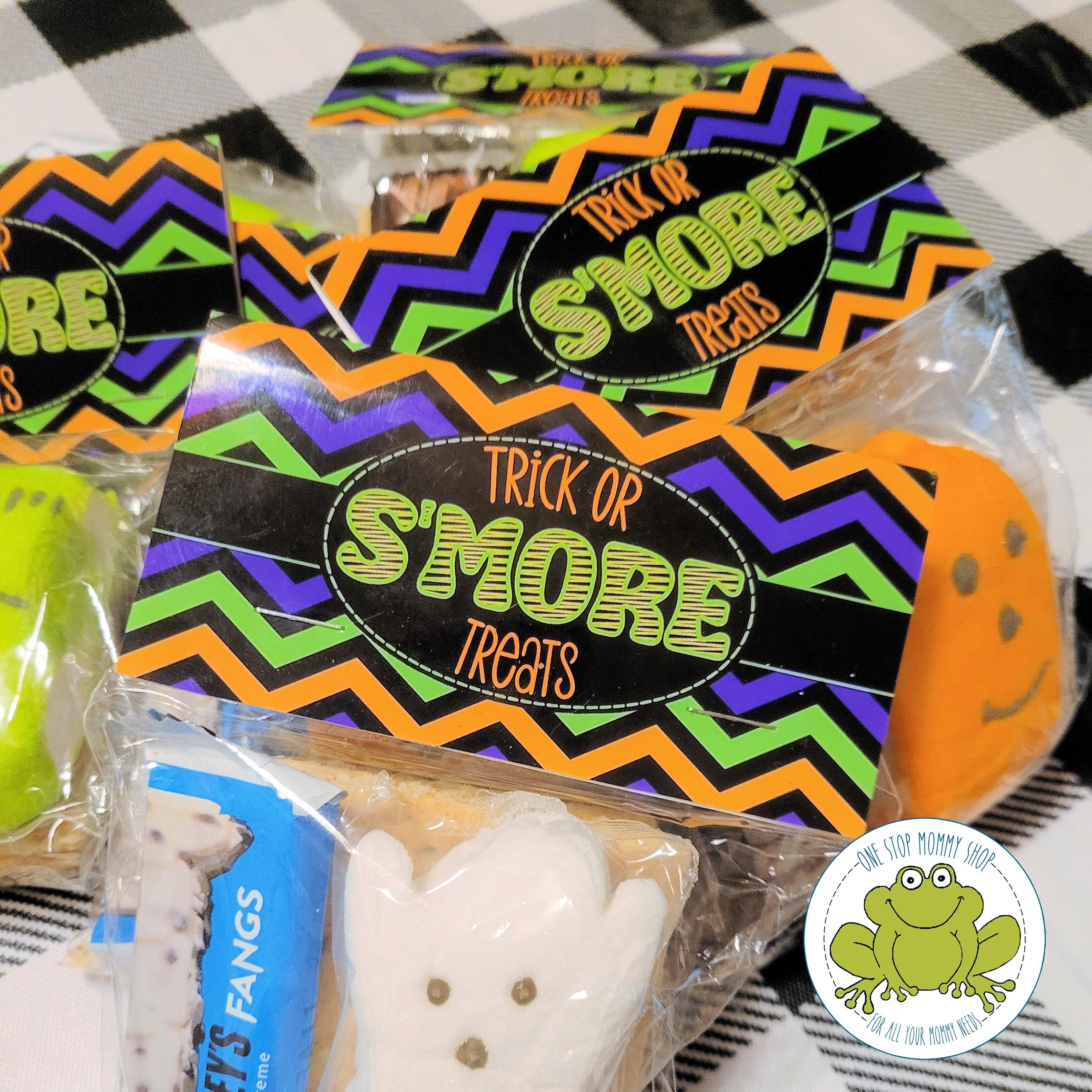 Halloween Bag Topper: Trick or S'more Treats Party Favor (PDF & PNG ...