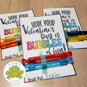 Bubbles of Fun This Valentine's Day Treat Card, Print at Home ...