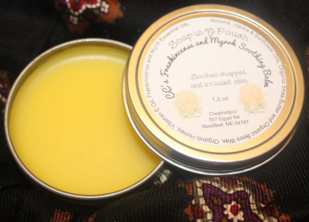Frankincense Myrrh Soothing Balm: Natural Aromatherapy Skin Balm - Etsy