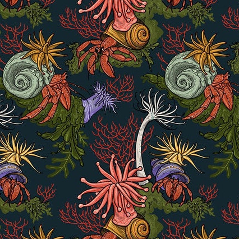 Crab Fabric - Etsy