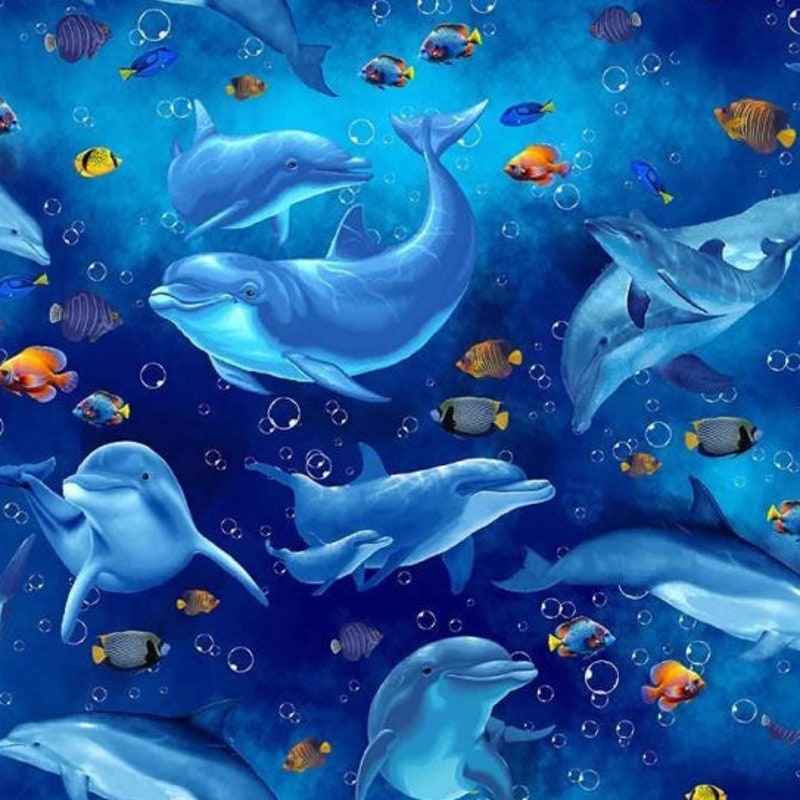 Dolphin Fabric - Etsy