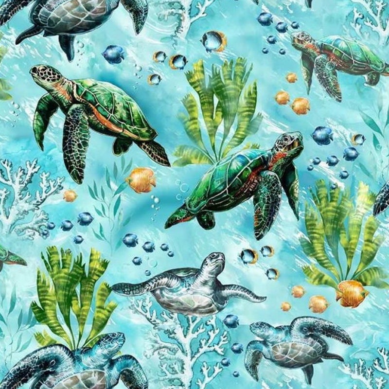 Sea Turtles Fabric - Etsy