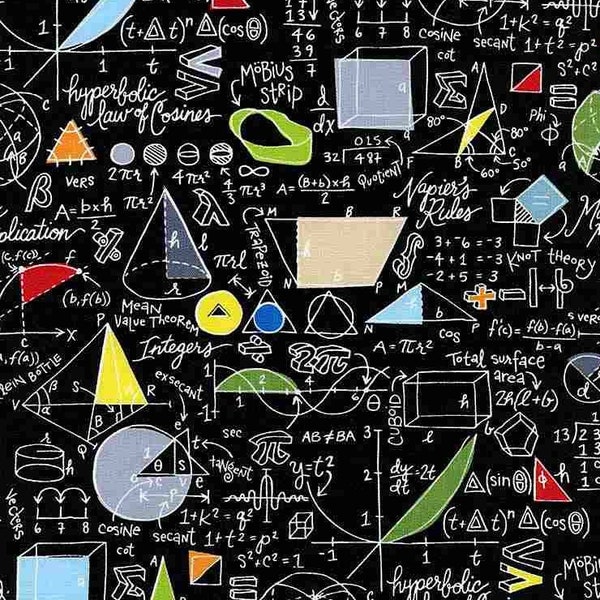 Math Fabric - Etsy