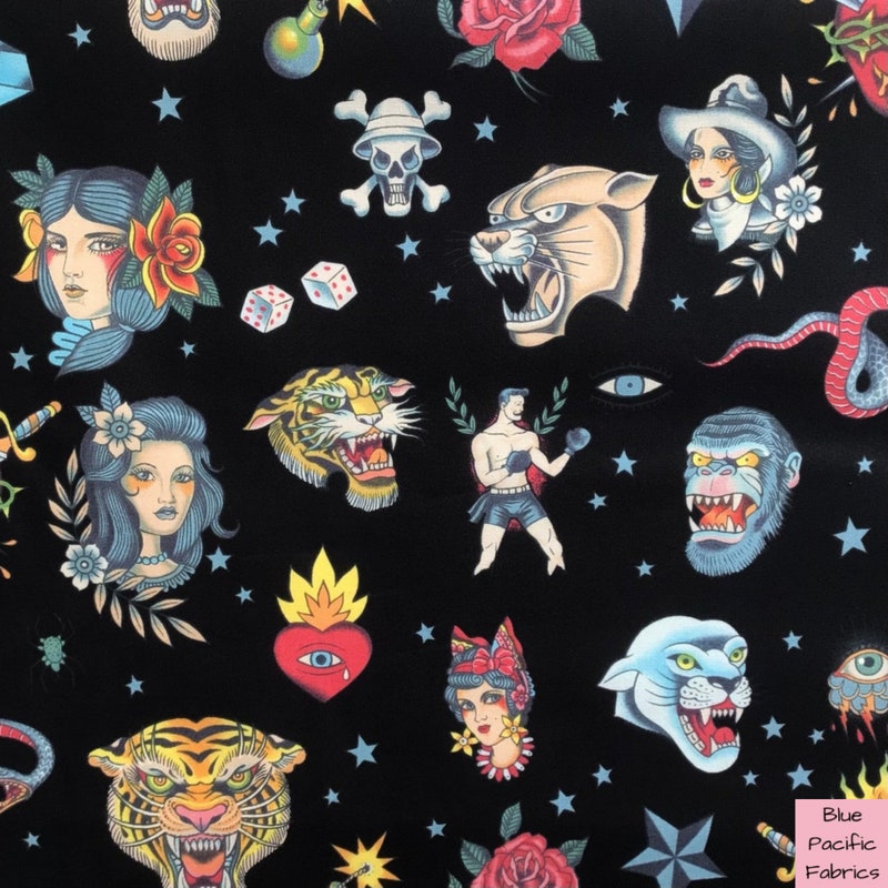 Tattoo Fabric - Etsy