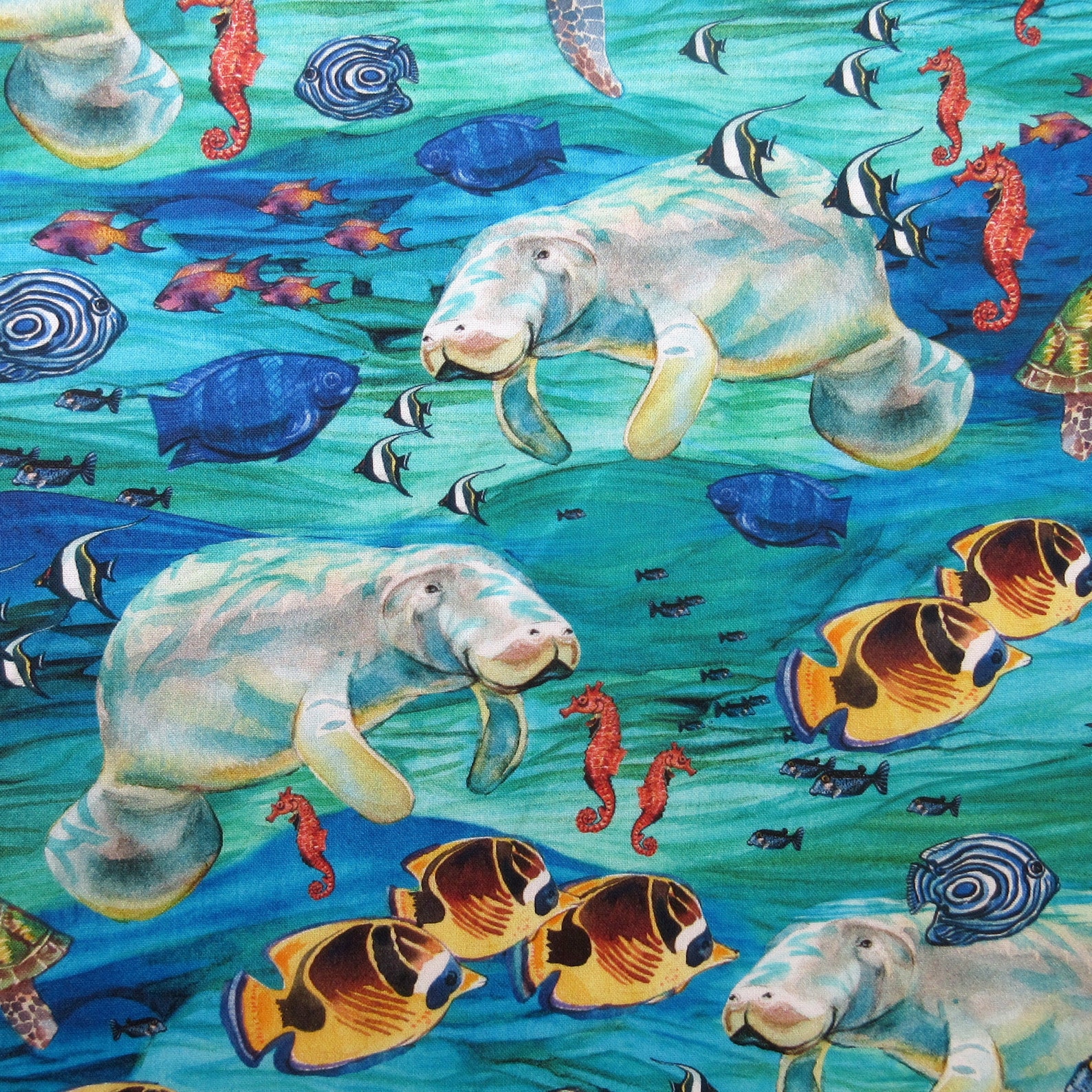 Manatee Fabric This and That Manatee by QT Fabrics by the - Etsy