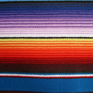 Fabric, Fiesta Stripe in Blue Multi Elizabeth Studio, Baja Surfer ...