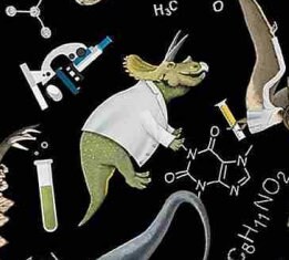 Dinosaur Fabric Dino Scientist in Lab Coats by Timeless - Etsy