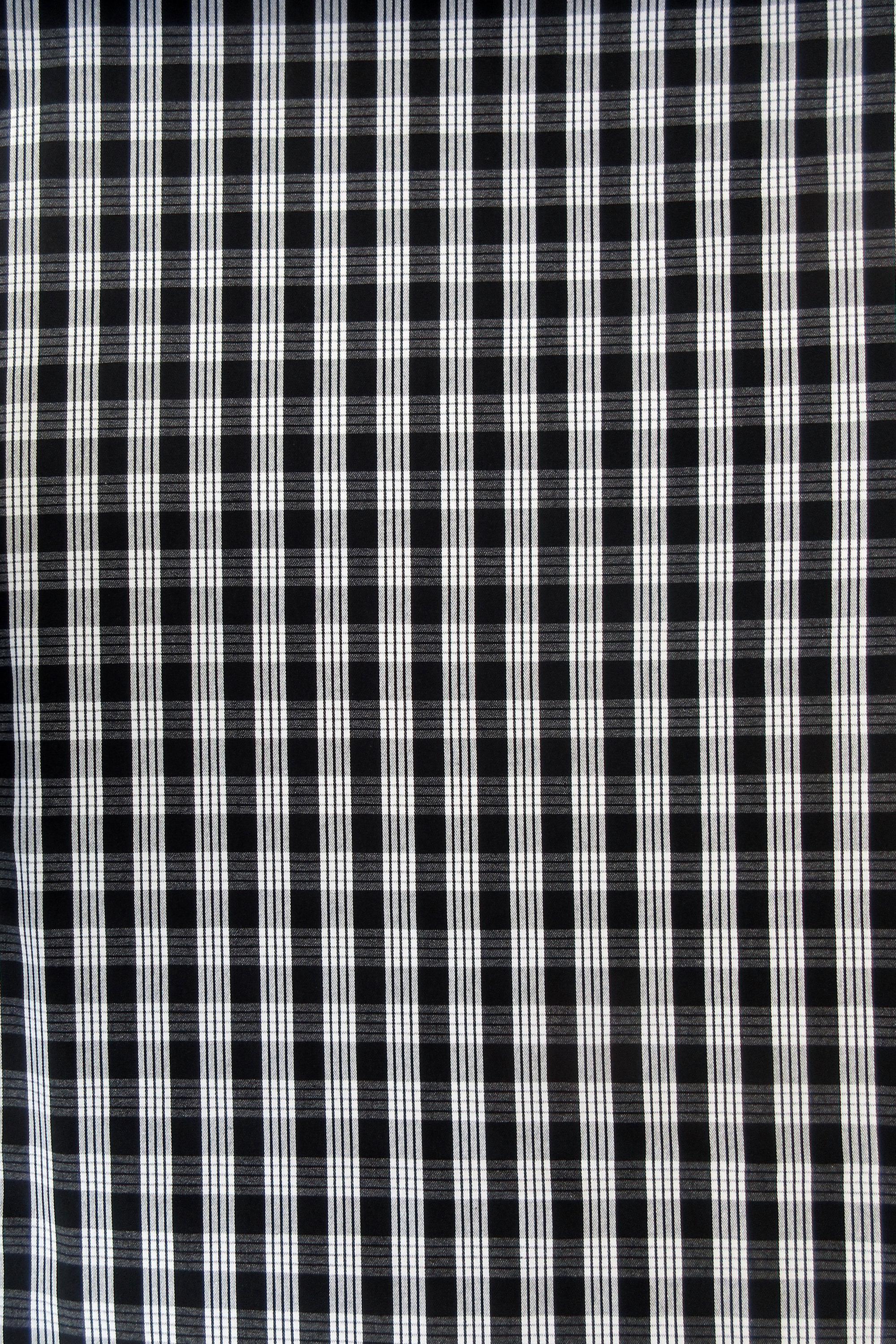 Fabric, Black Yarn Dyed Palaka Hawaiian Plaid, 100% Cotton Woven, by ...