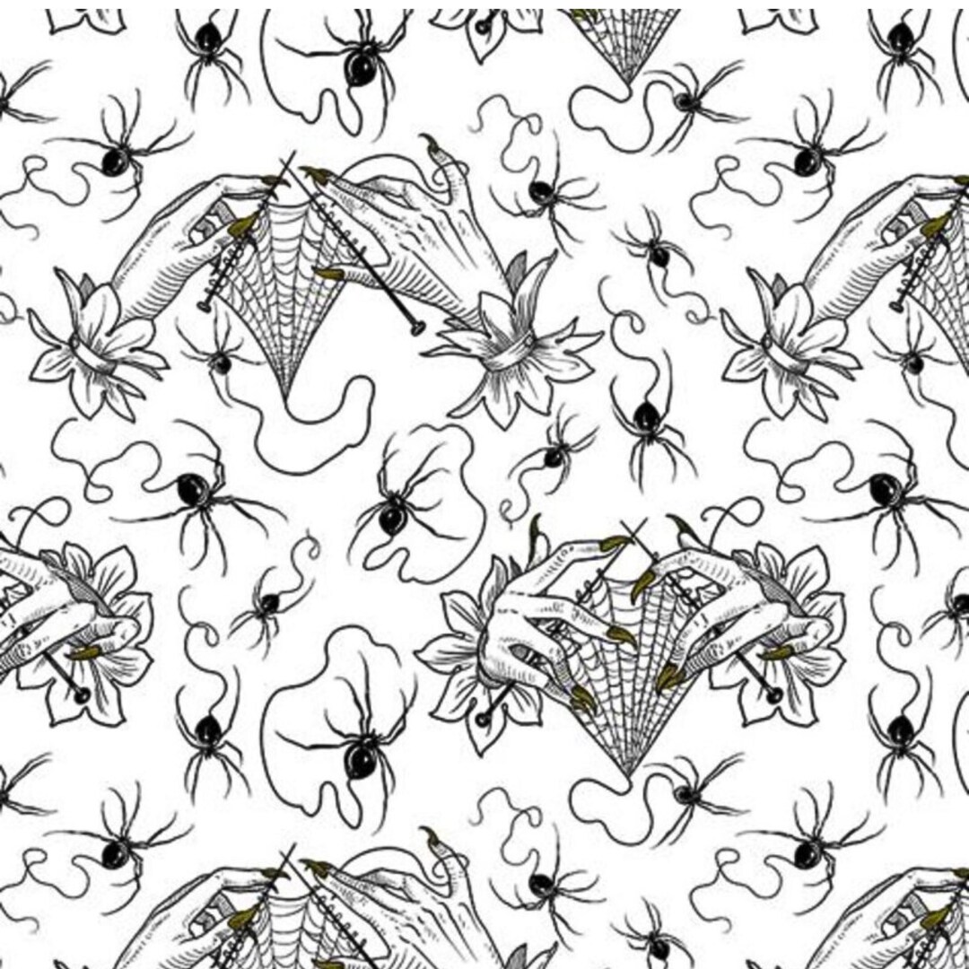 Spider Web Fabric, Large Cobweb Lace Knitting on White, Costumes and ...