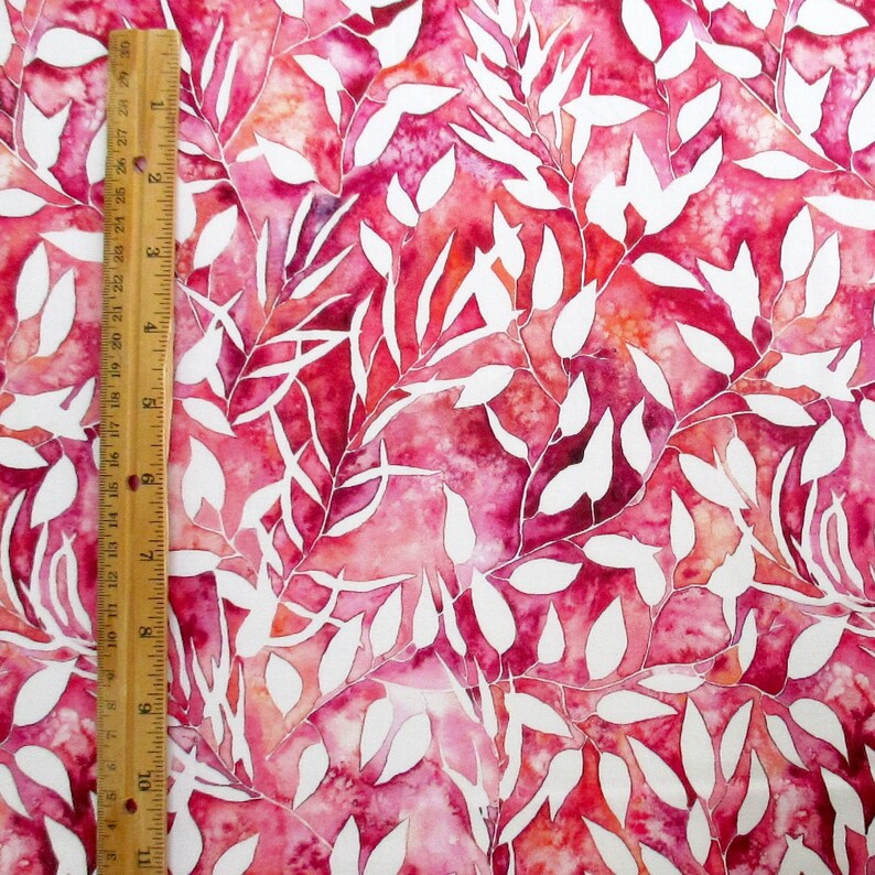 Fabric Pink Botanical Brightly Blooming by Moda By the Half | Etsy