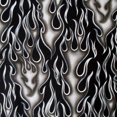 Fire Fabric by the Yard Fire Flames Fabric Black Timeless - Etsy