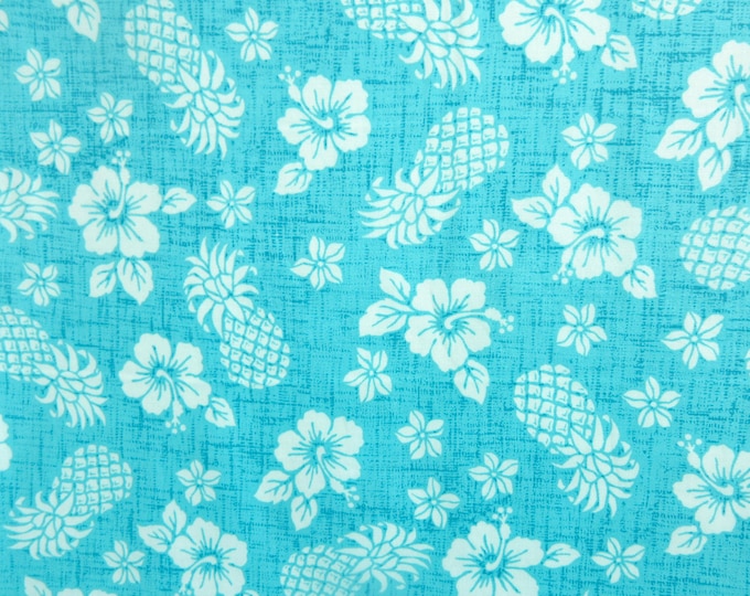 Fabric, Aloha Island Floral in Deep Pink, Tropical Hawaiian, by the ...