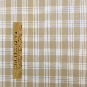 Fabric, Yarn Dyed Palaka Hawaiian Plaid in Beige, 100% Cotton Woven - Etsy