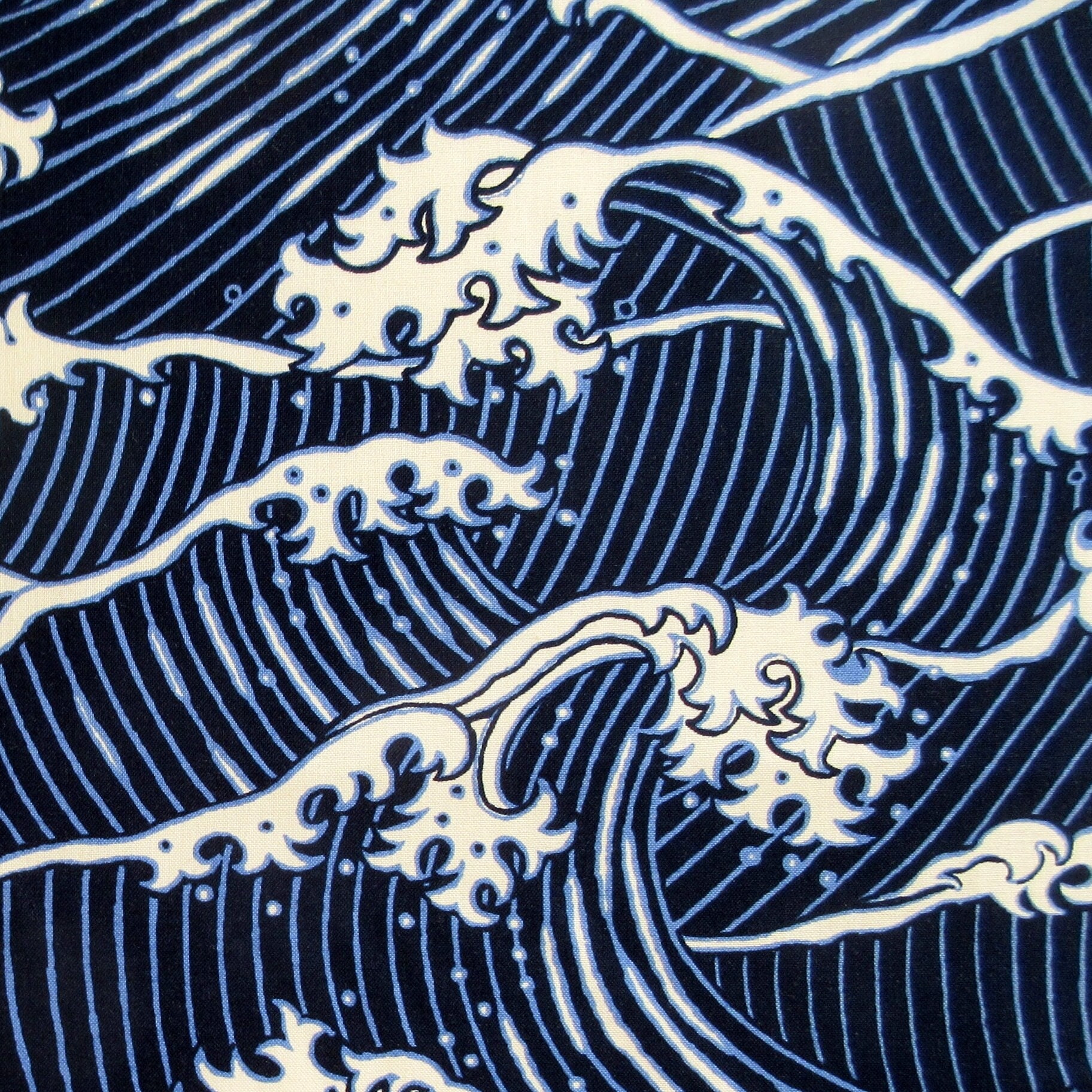 Japanese Wave Fabric Art