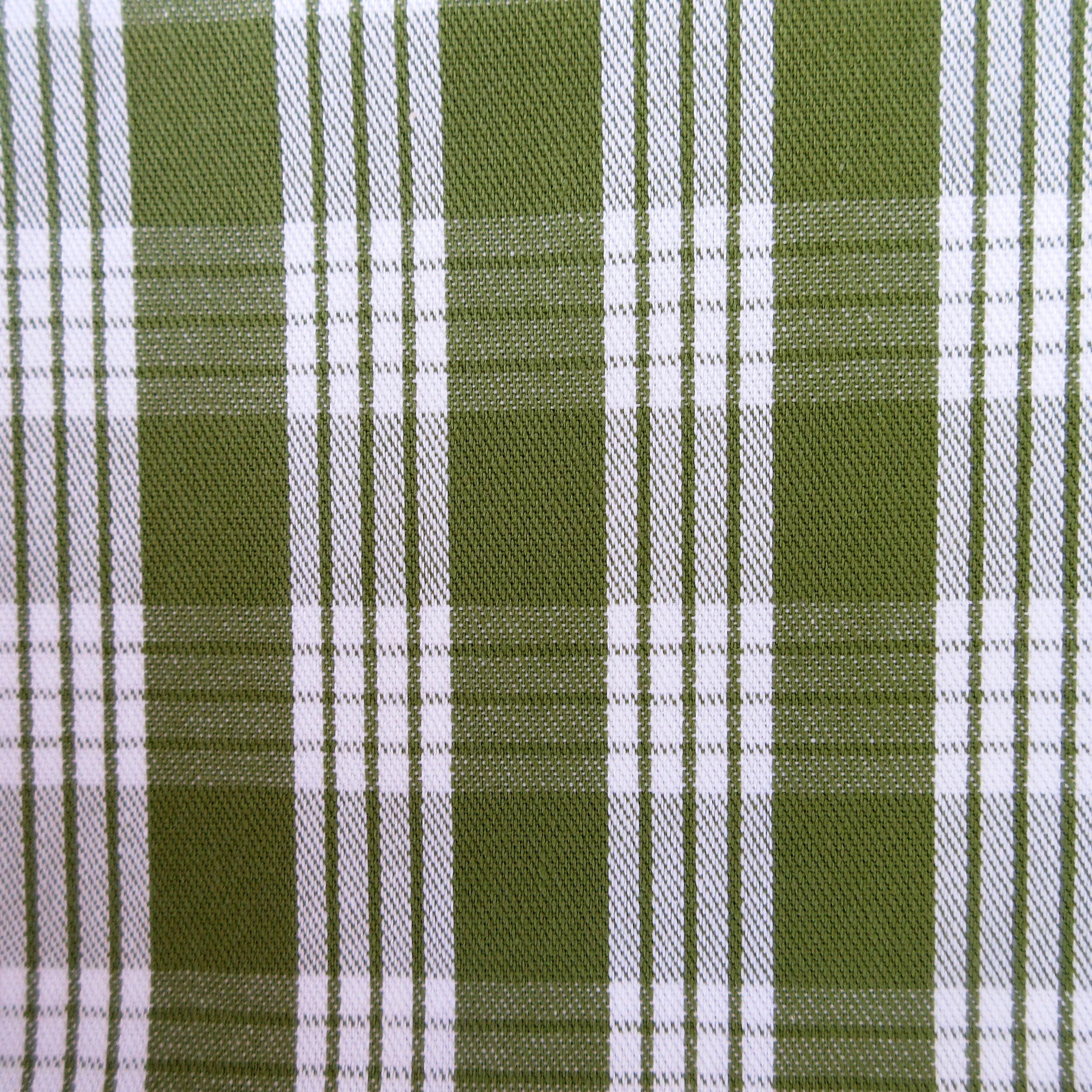 Fabric, Olive Yarn Dyed Palaka Hawaiian Plaid, 100% Cotton Woven by the ...