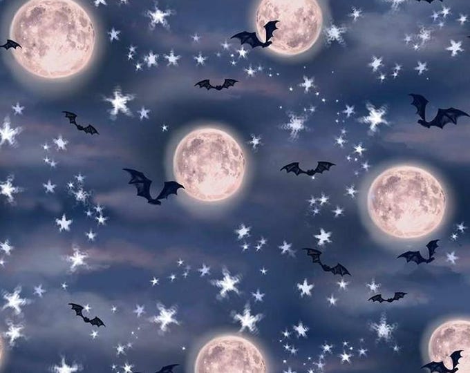 Bat Fabric, Bats in the Night Sky, Bewitched by Timeless Treasures ...
