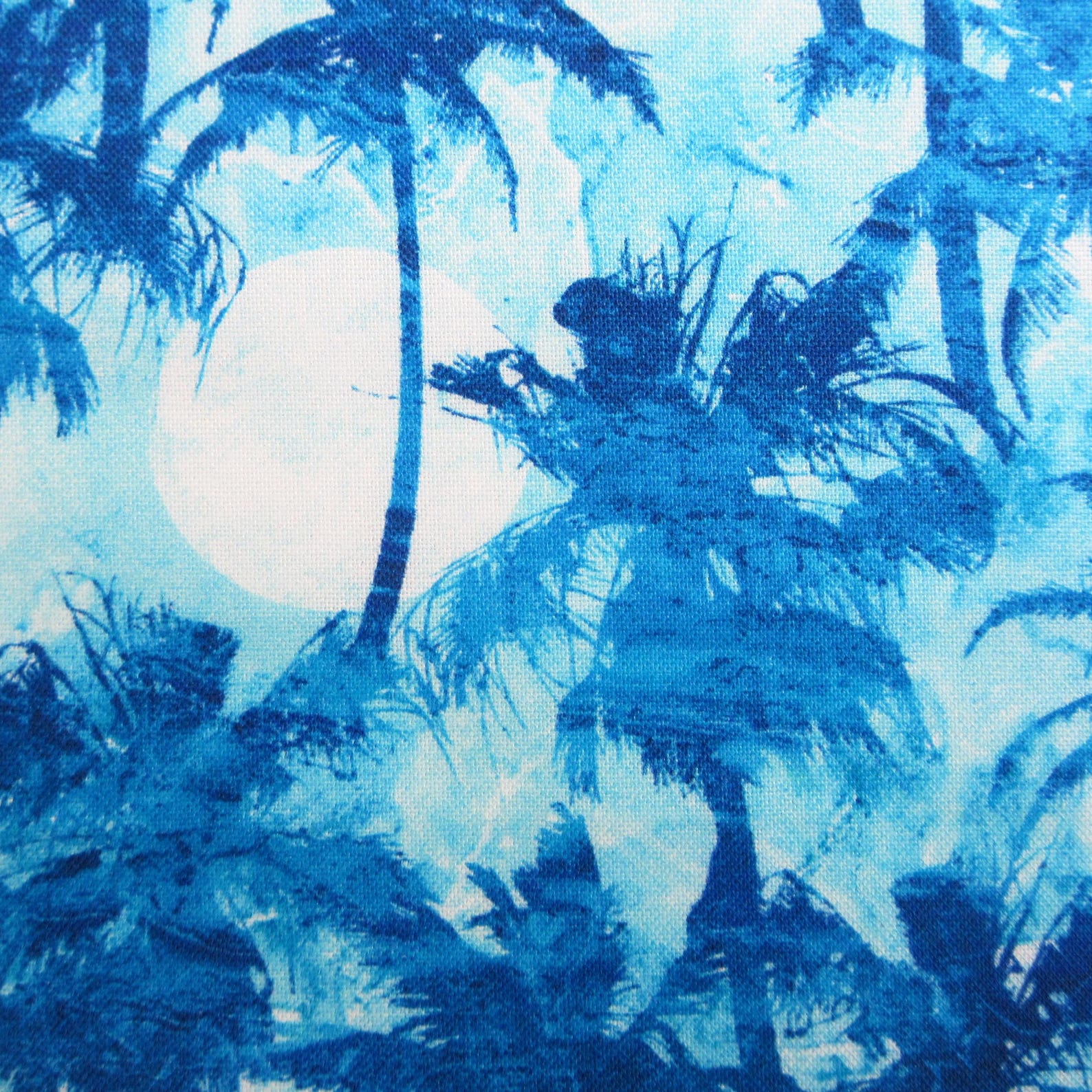 Fabric, Palm Beach by Northcott Fabrics, Blue Palm Trees, Last One Yard ...