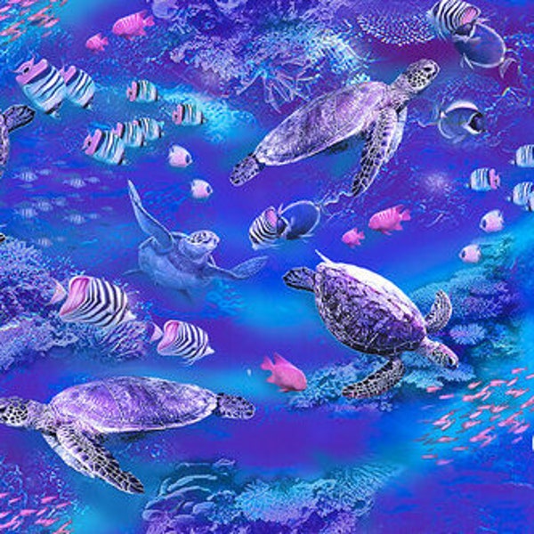 Sea Life Fabric Panel - Etsy
