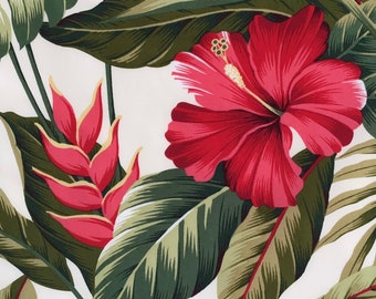 Tropical Hibiscus Fabric - Etsy