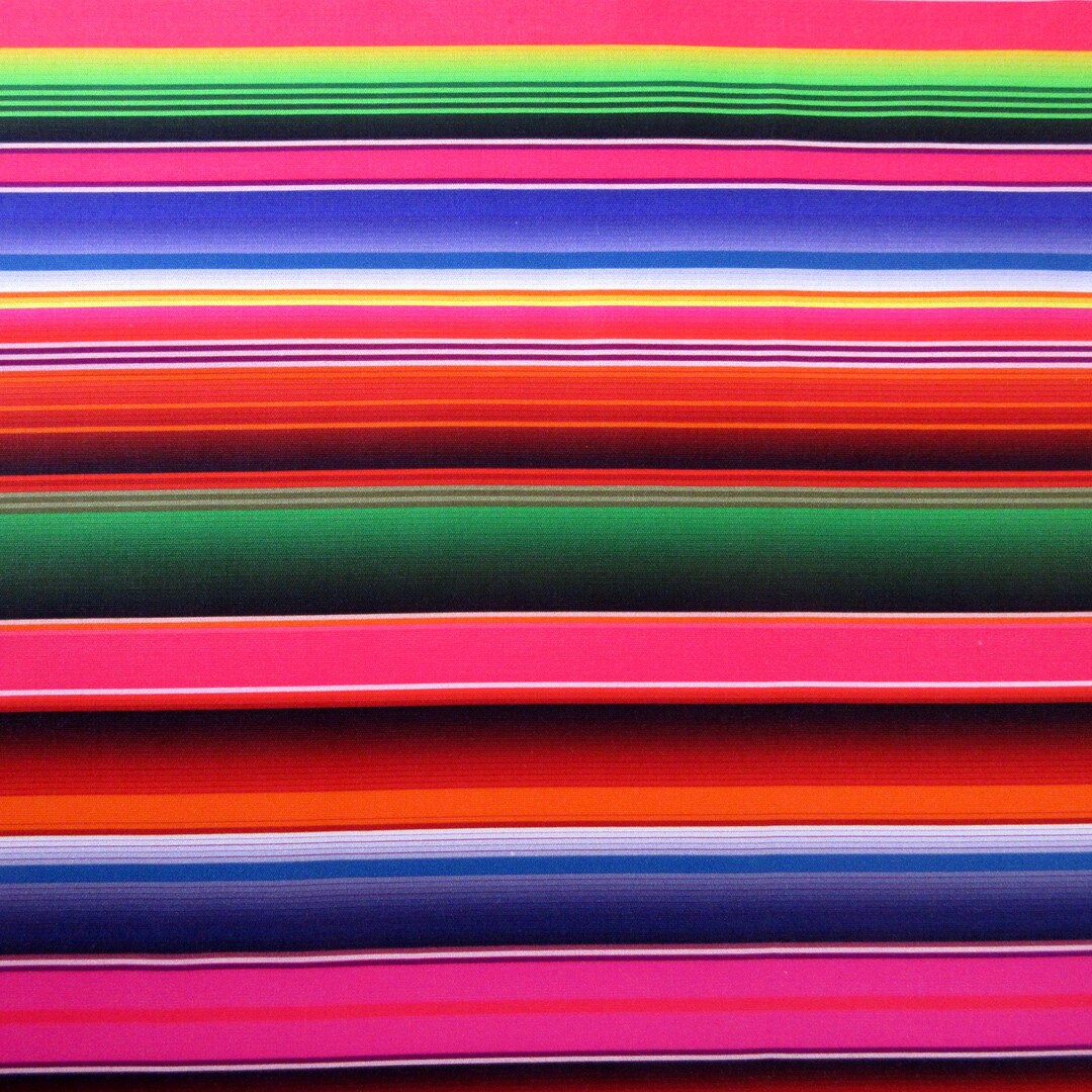 Fiesta Fabric, Serape Stripe Multi-color, Alfonso Franco Fabrics, Last ...