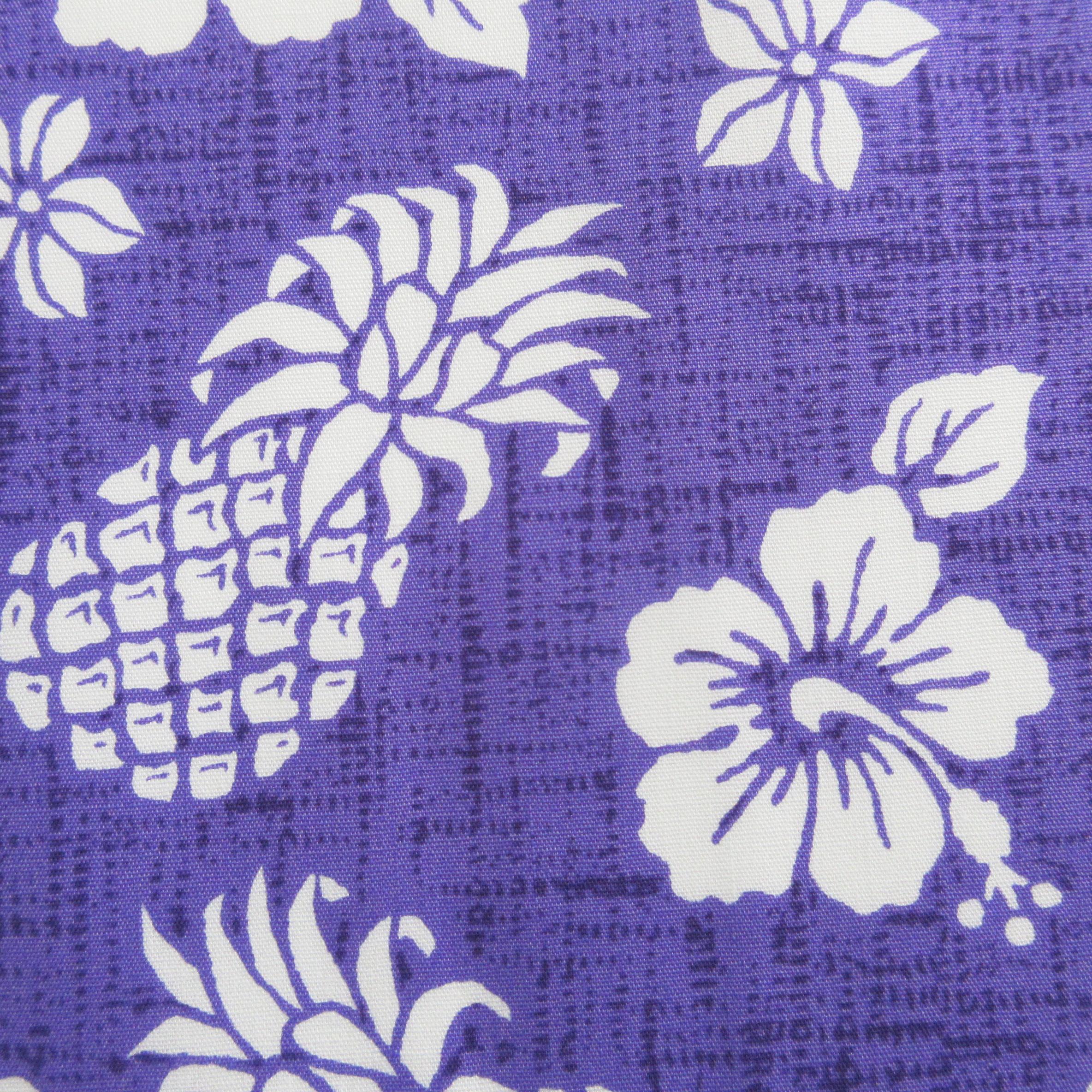Hawaii Fabric, Aloha Pineapple Floral in Purple, Tropical Hawaiian, by ...
