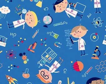 Geometry Math Fabric by the Yard STEM Squad Michael Miller - Etsy