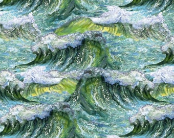Ocean Wave Fabric | Etsy