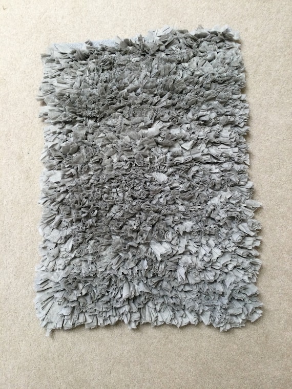 Rugs Floor & Rugs Gray Shag Rag Rug etna.com.pe