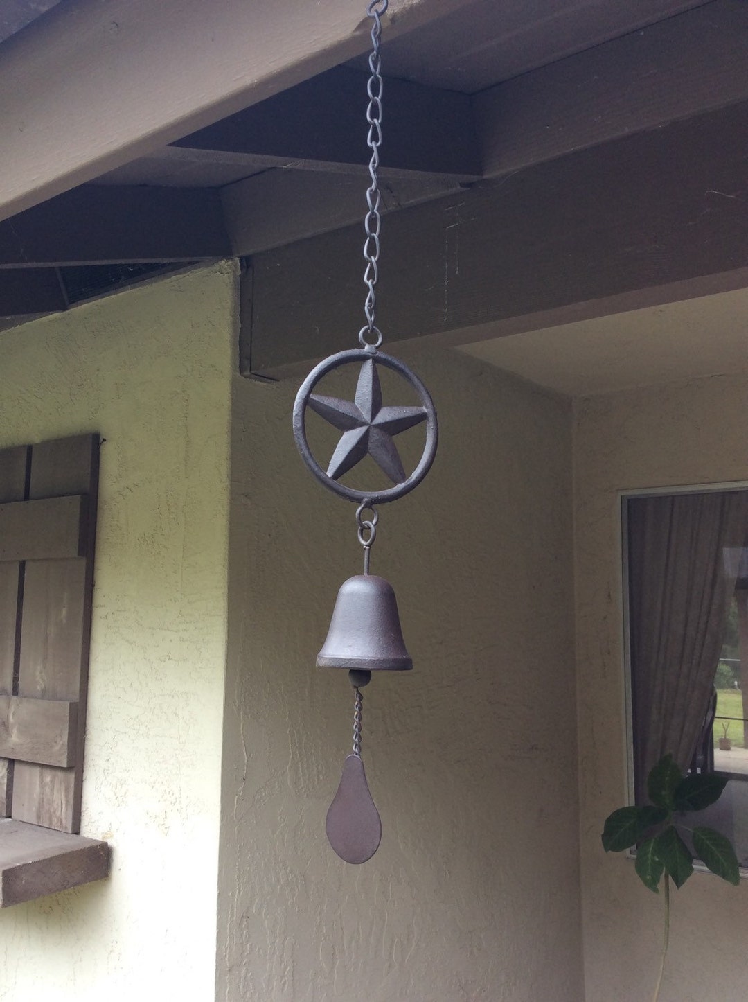 Hanging Bell, Large Cast Iron Door Bell, Ringing Dinner Bell ...