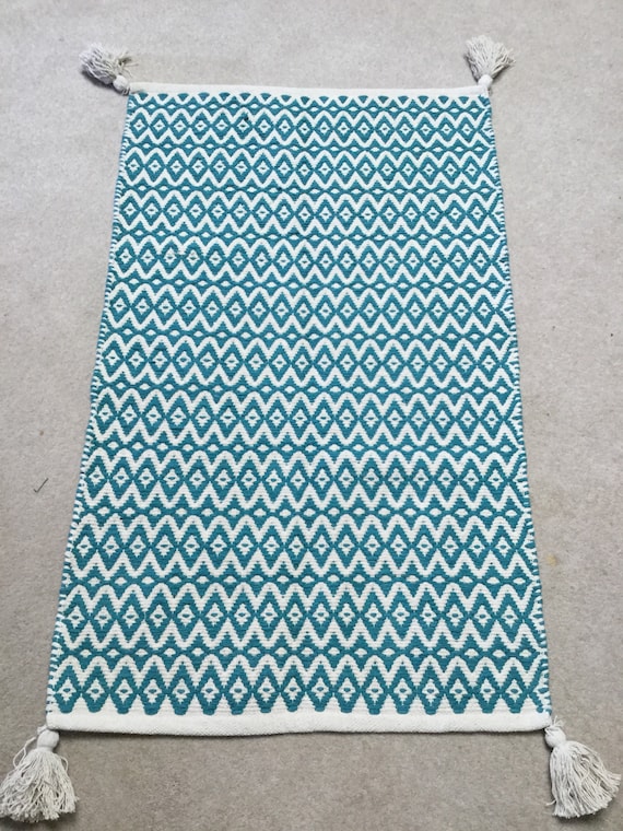 Rag Rug /Beautiful Chindi rug Boho Chic Hippie Rugs 44x | Etsy