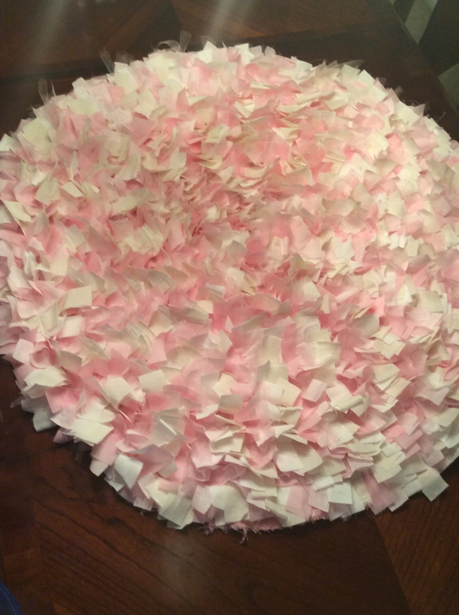 Baby Rag Rug, Baby Pink White Shimmer Boho Chic Area Rug, Shag Rugs ...
