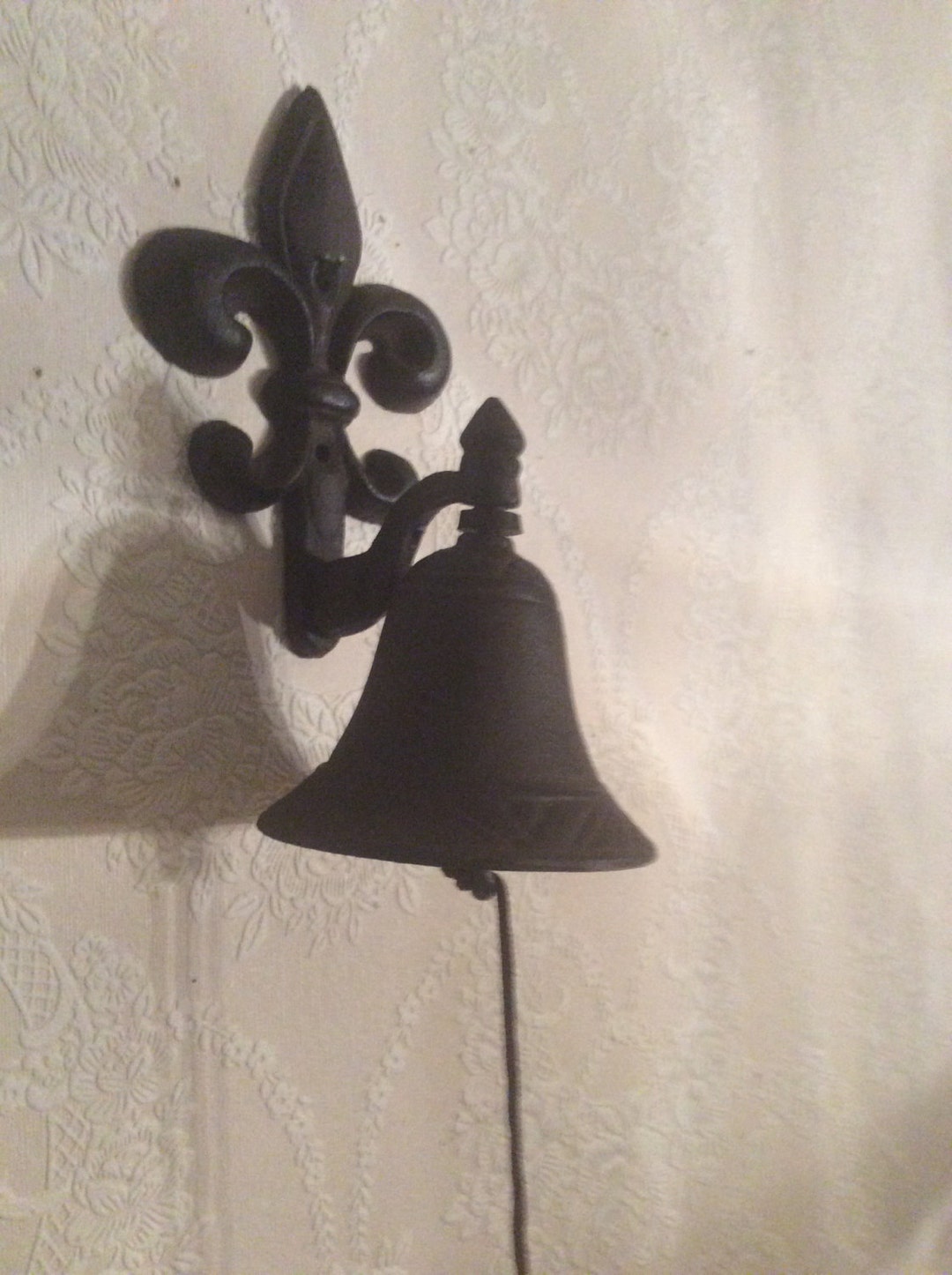 Cast Iron Wall Bell, Dinner Bell, Hanging Doorbell, Farm Rustic Bell ...