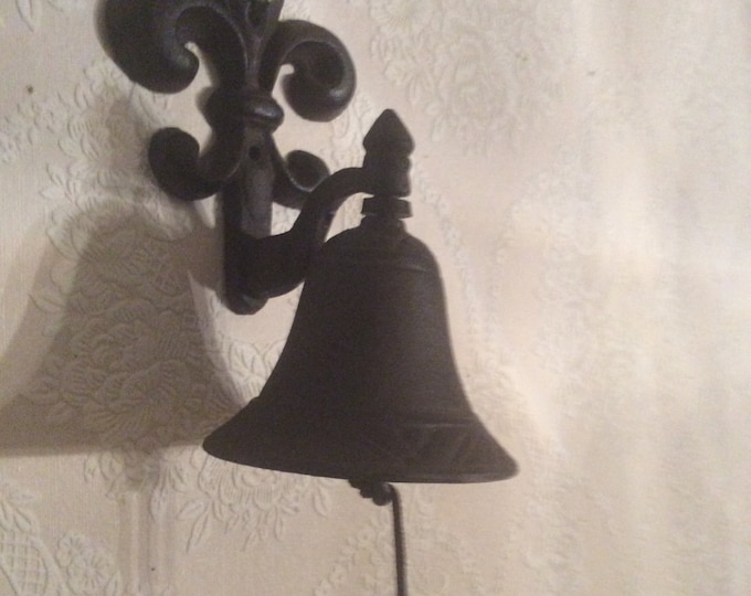 Cast Iron Wall Bell, Dinner Bell, Hanging Doorbell, Farm Rustic Bell ...