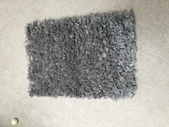 Rugs Floor & Rugs Gray Shag Rag Rug etna.com.pe