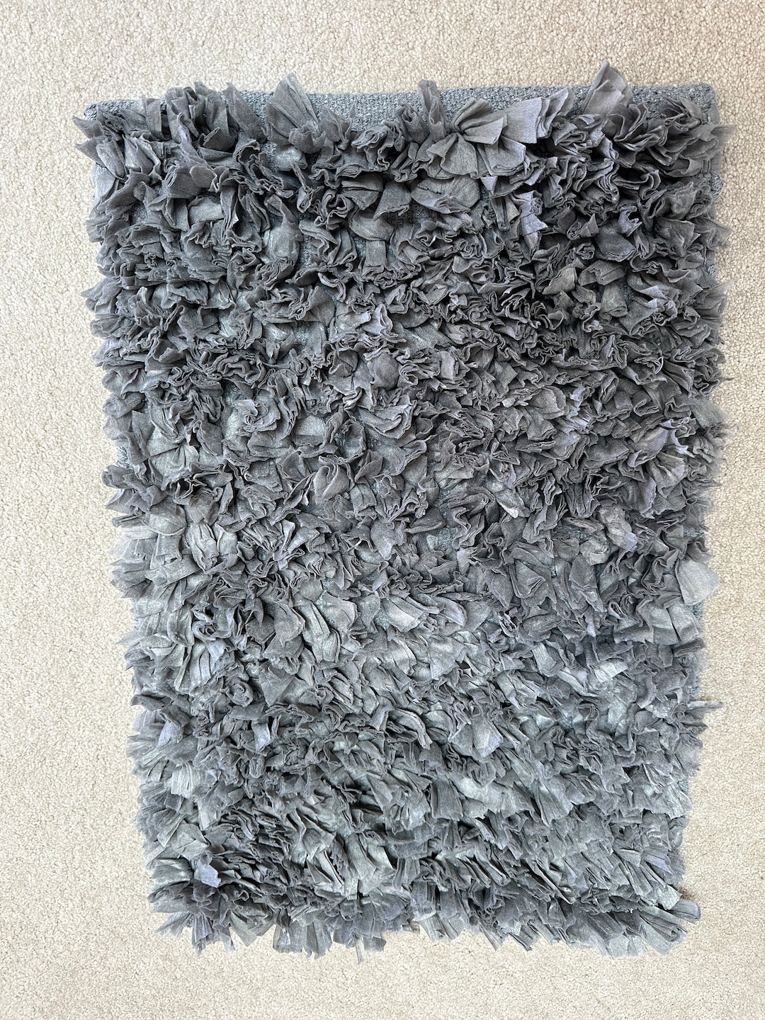 Gray Shag Rag Rug - Etsy