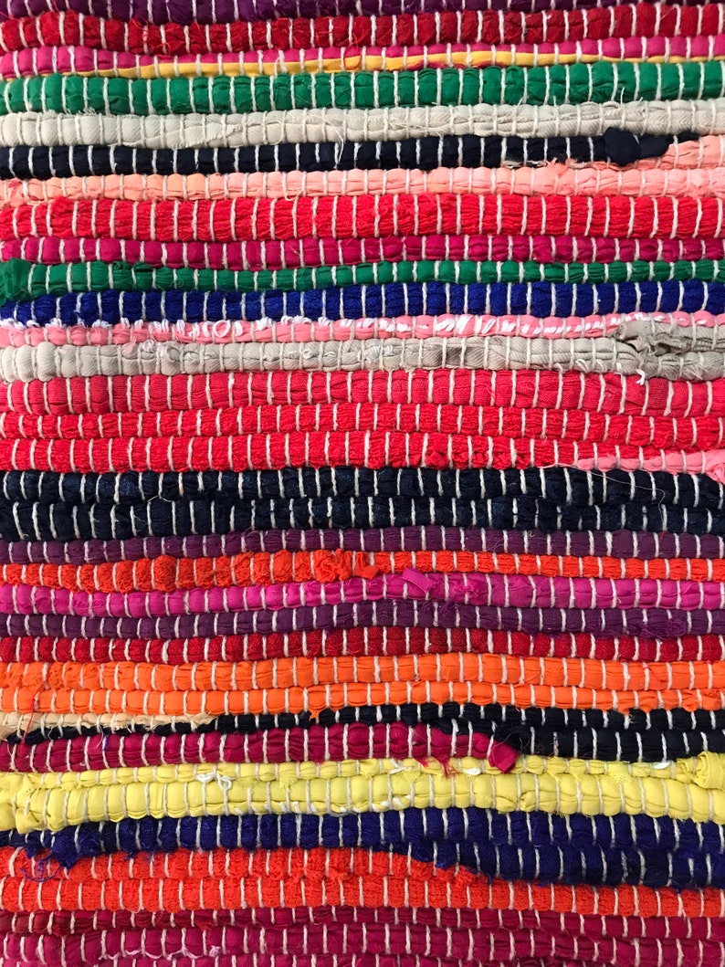Chindi Colorful Rag Rug - Etsy