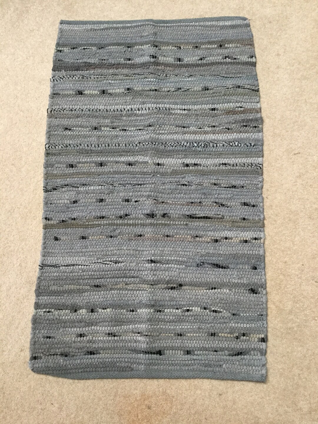 Beautiful Gray Rag Rug - Etsy