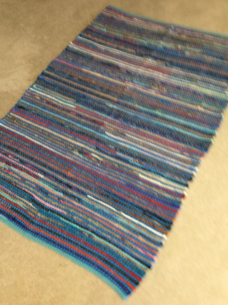 Chindi rag rug handmade rag rug boho rag rug hippie rag | Etsy