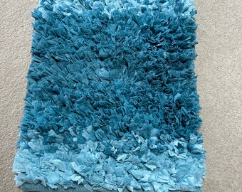 Baby Rag Rug, Baby Pink White Shimmer Boho Chic Area Rug, Shag Rugs ...