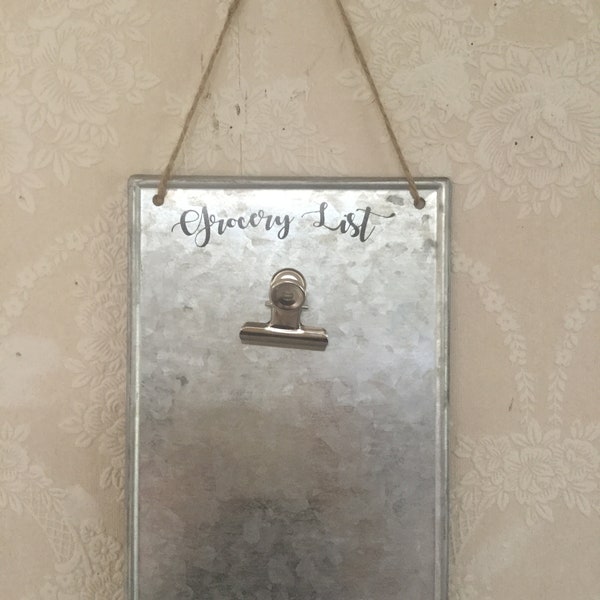 Grocery List Clip Board - Etsy